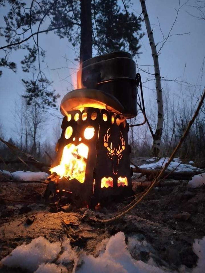 Hobo Stove Stainless Steel. Deer Symbols. Big. Melontools - Etsy