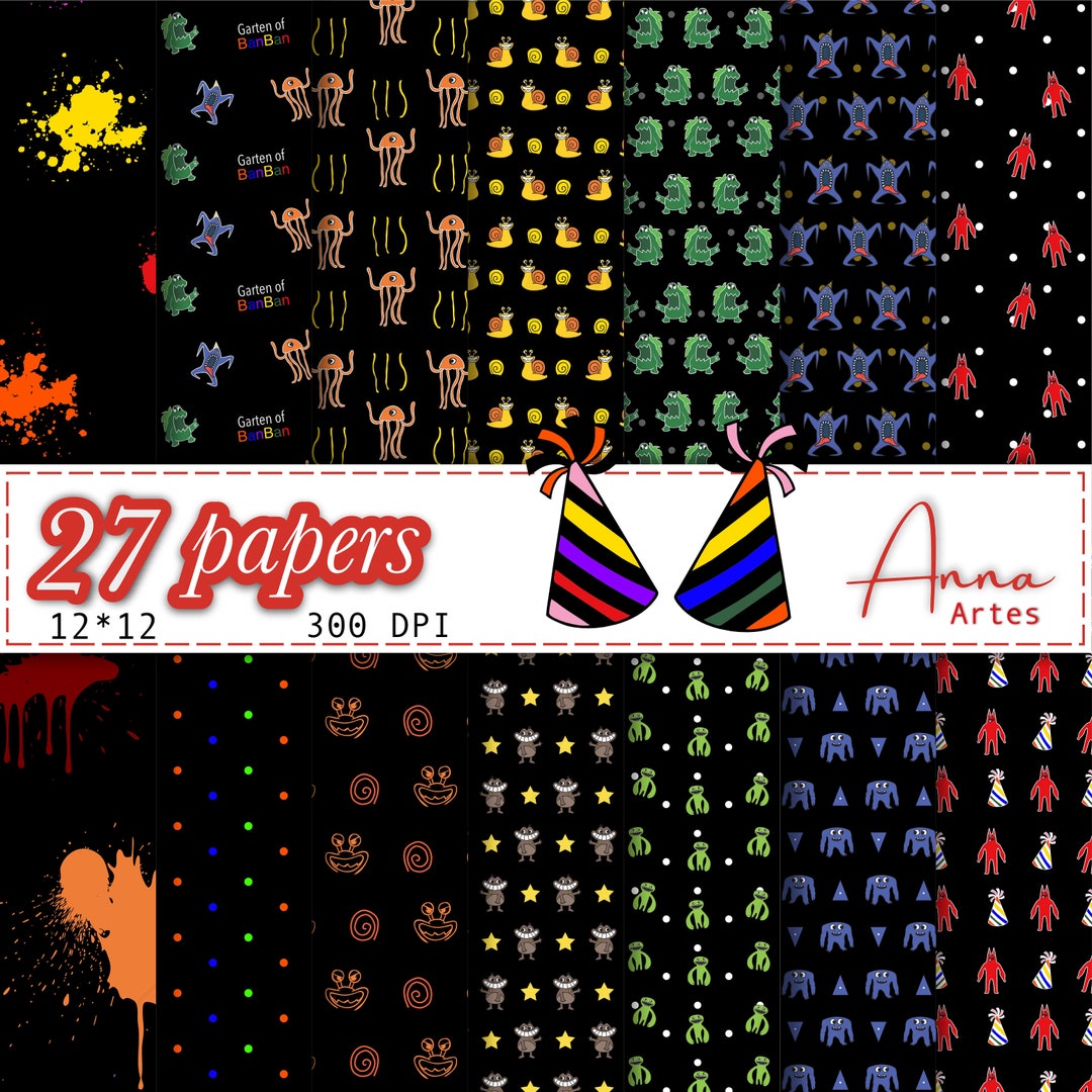 Colorful Friends Digital Paper, Instant Download - Etsy