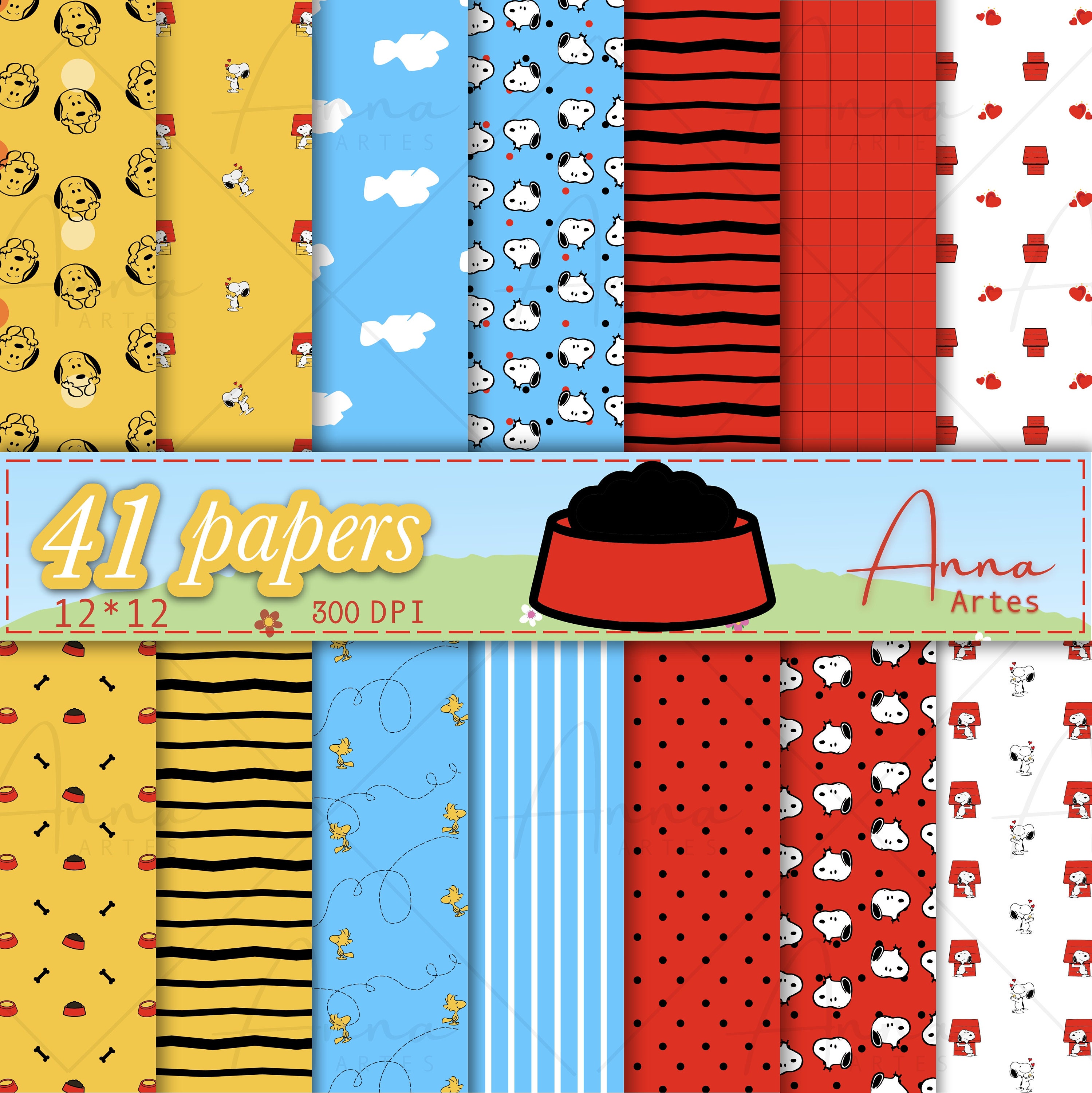 Cute Dog Digital Paper, Instant Download - Etsy