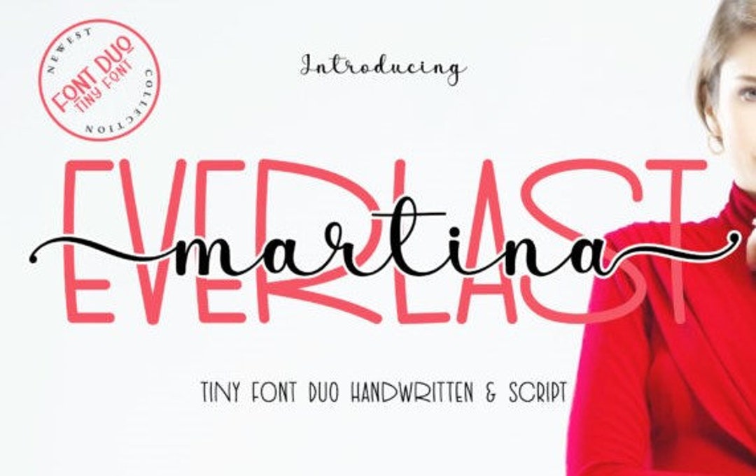 Everlast Martina Font, Thin Font, Handwritten Font, Cricut Fonts ...