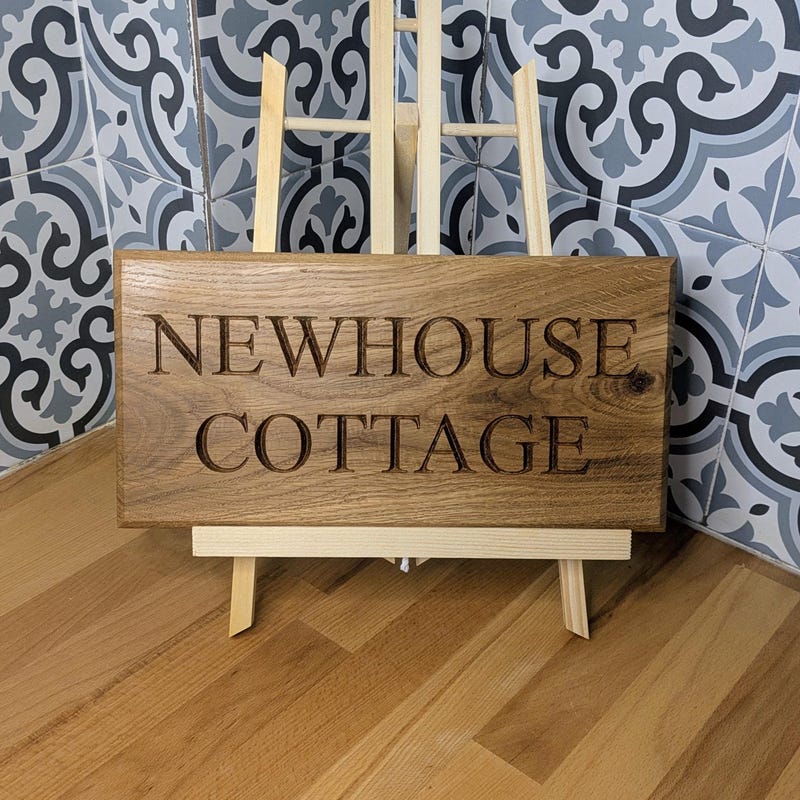 Bespoke Oak House Sign - Etsy
