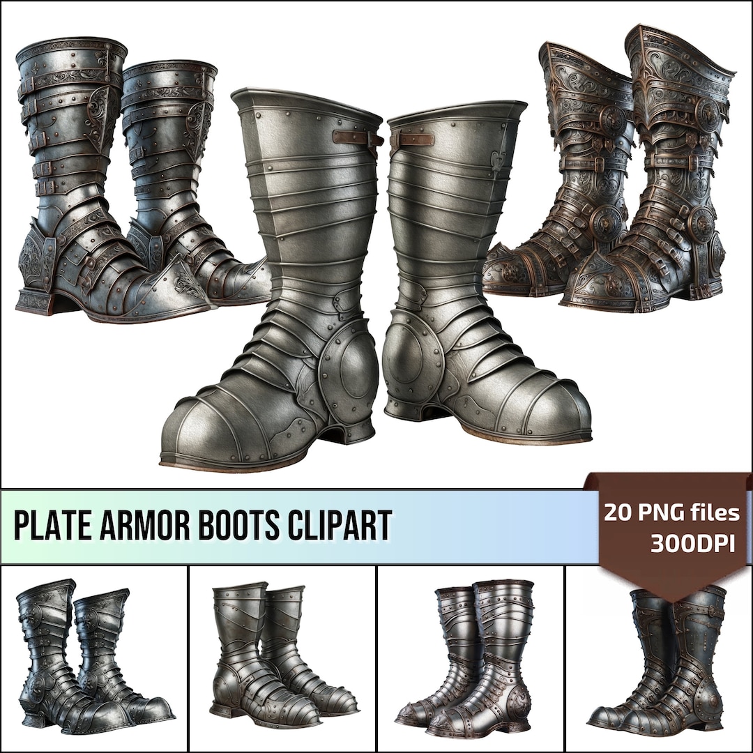 Plate Armor Boots Clipart Armored Boots Clipart Medieval Knight Armor ...