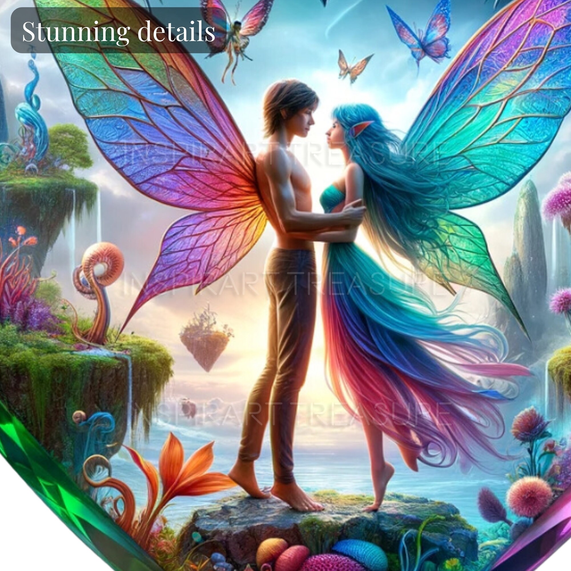 Heart Gemstone PNG, Fantasy Clipart Set Digital Scrapbook Kit ...