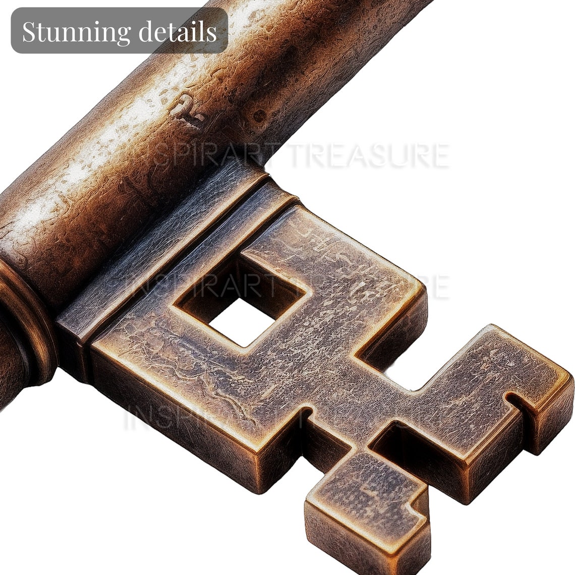 Mystical Key Clipart Antique Key Printable Art Rustic Gate Key Clipart ...