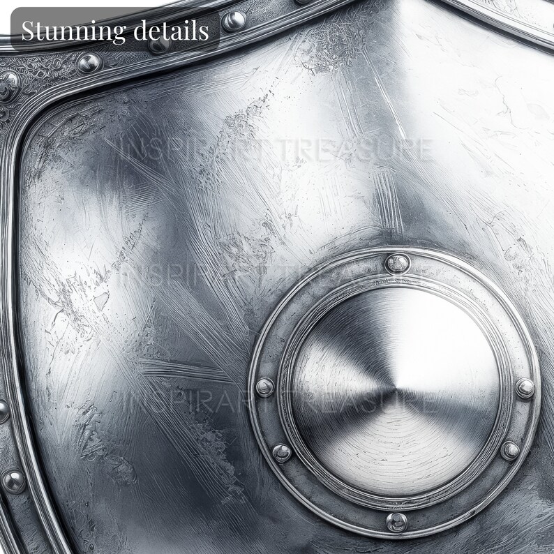 Silver Shield Clipart, Medieval Silver Knight Shield PNG for DIY ...