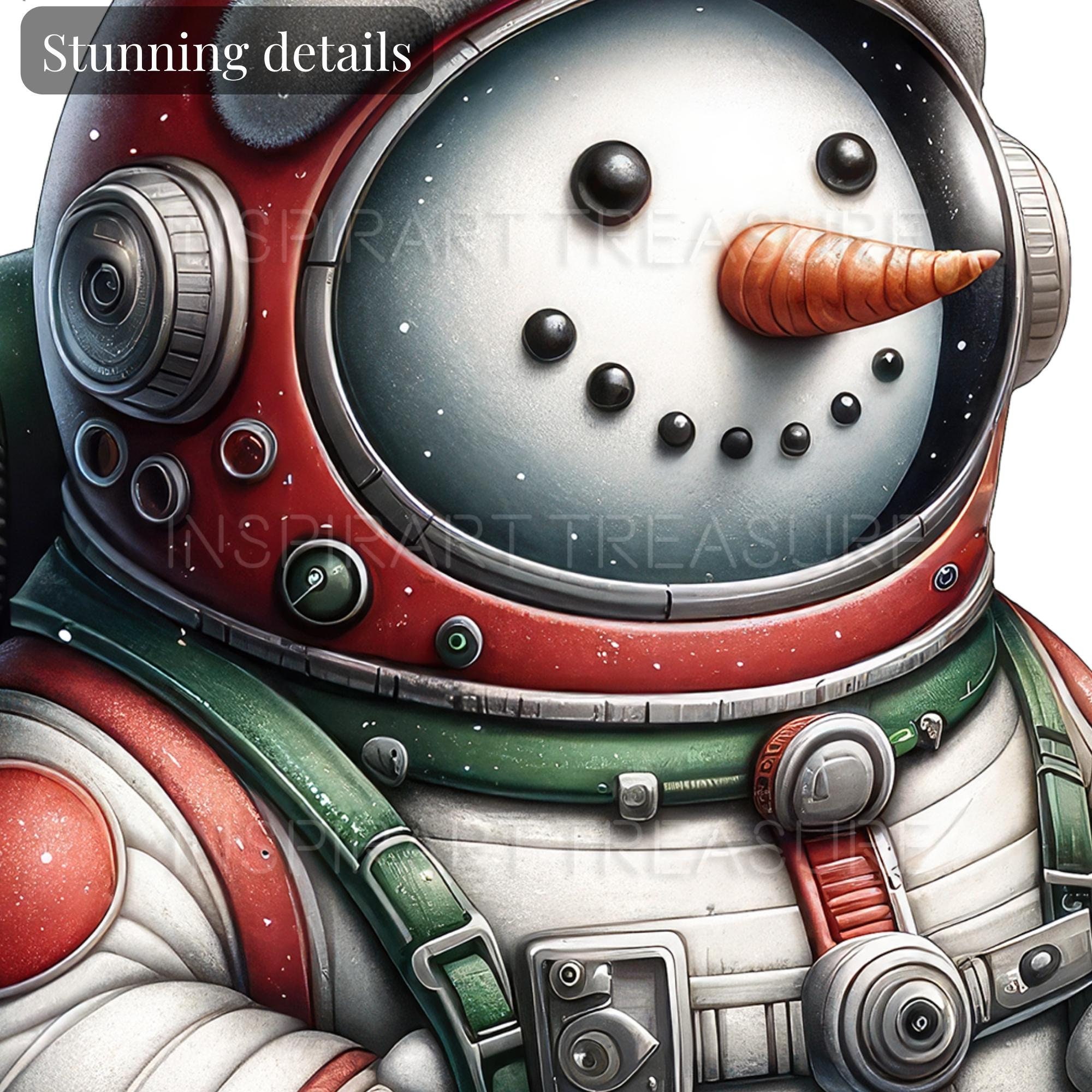 Snowman PNG Astronaut Snowman Clipart, Fun and Unique Digital Art for ...