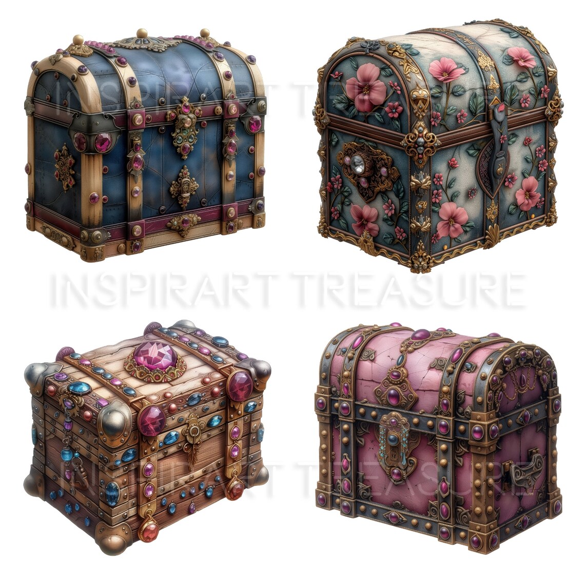 Fantasy Jewellery Box Clipart, Fairy Jewelry Box Fantasy Gift Box ...