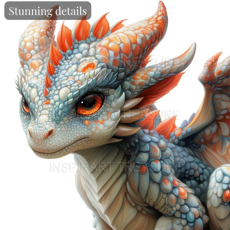 Fantasy Dragon Clipart, Enchanted Magical Dragons Art, Mythical ...