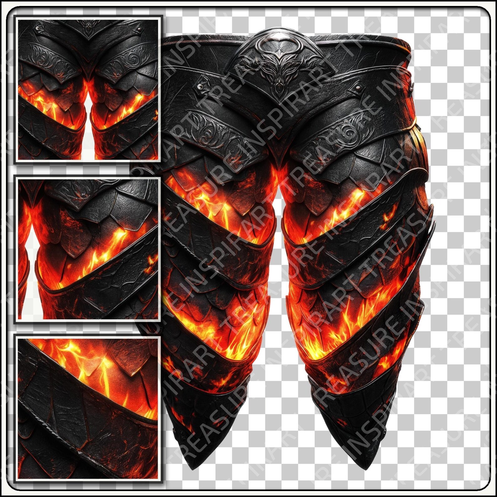 Fire Dragon Knight Armor Set Knight SVG PNG Full Armor Set Epic Battle ...