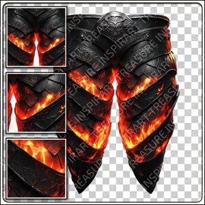 Fire Dragon Knight Armor Set Knight SVG PNG Full Armor Set Epic Battle ...