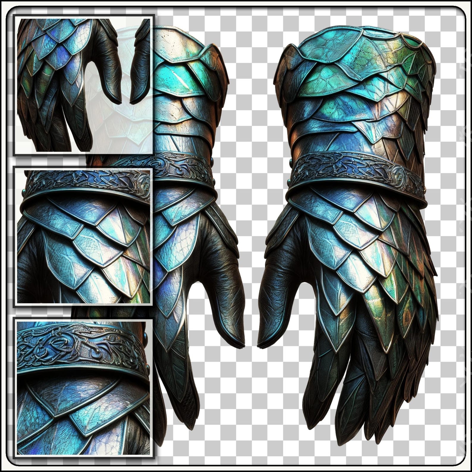 Hydra Knight Armor Set Knight SVG PNG Epic Battle Fantasy Gear Clipart ...