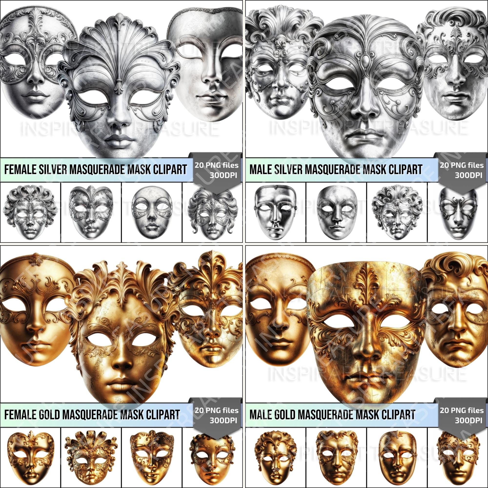 Victorian Masquerade Mask PNG Clipart Collection Printable Carnival ...