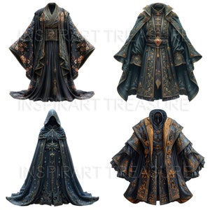 Cloak Medieval Wizard Robe Clipart, Priest Habit Magic Ceremonial Robe ...