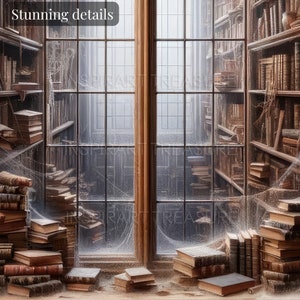 Forgotten Ancient Library Clipart, Library Books PNG, Fantasy Library ...