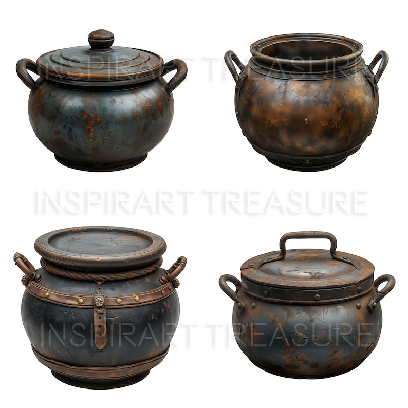 Vintage Cooking Pot Clipart, Dnd Accessories Adventurer Kit, Perfect ...