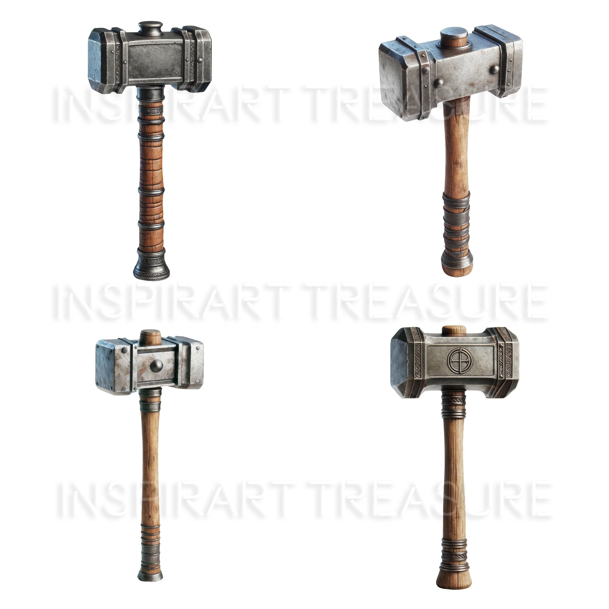 Medieval Combat Hammer Clipart Medieval Warrior War Hammer Ancient Weaponry Designs for DIY ...