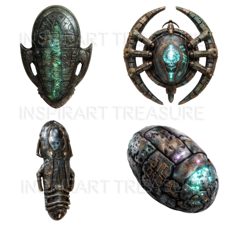 Space Ancient Relics Clipart, Alien Mysterious Artefact PNG Art ...