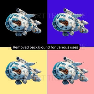 Watercolor Acrylpaint Spaceships , Spacecrafts, 14 High Quality Pngs ...