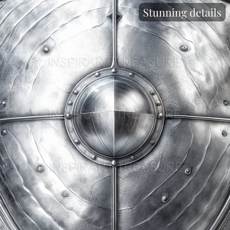 Silver Shield Clipart, Medieval Silver Knight Shield PNG for DIY ...