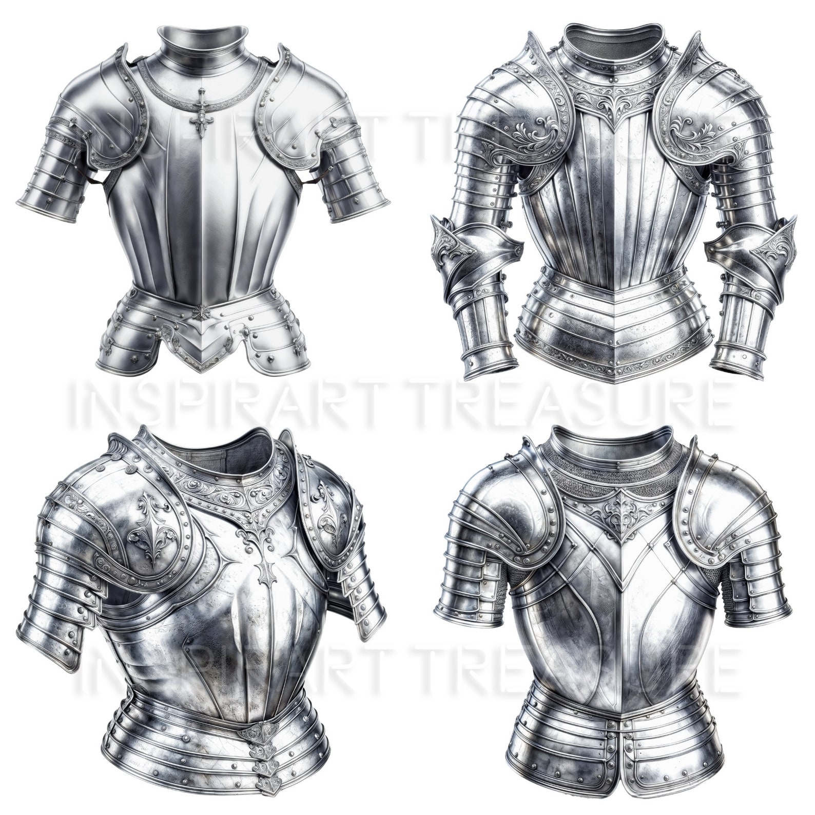 Silver Breast Plate Armor Chest Plate Piece Armor Clipart Medieval ...