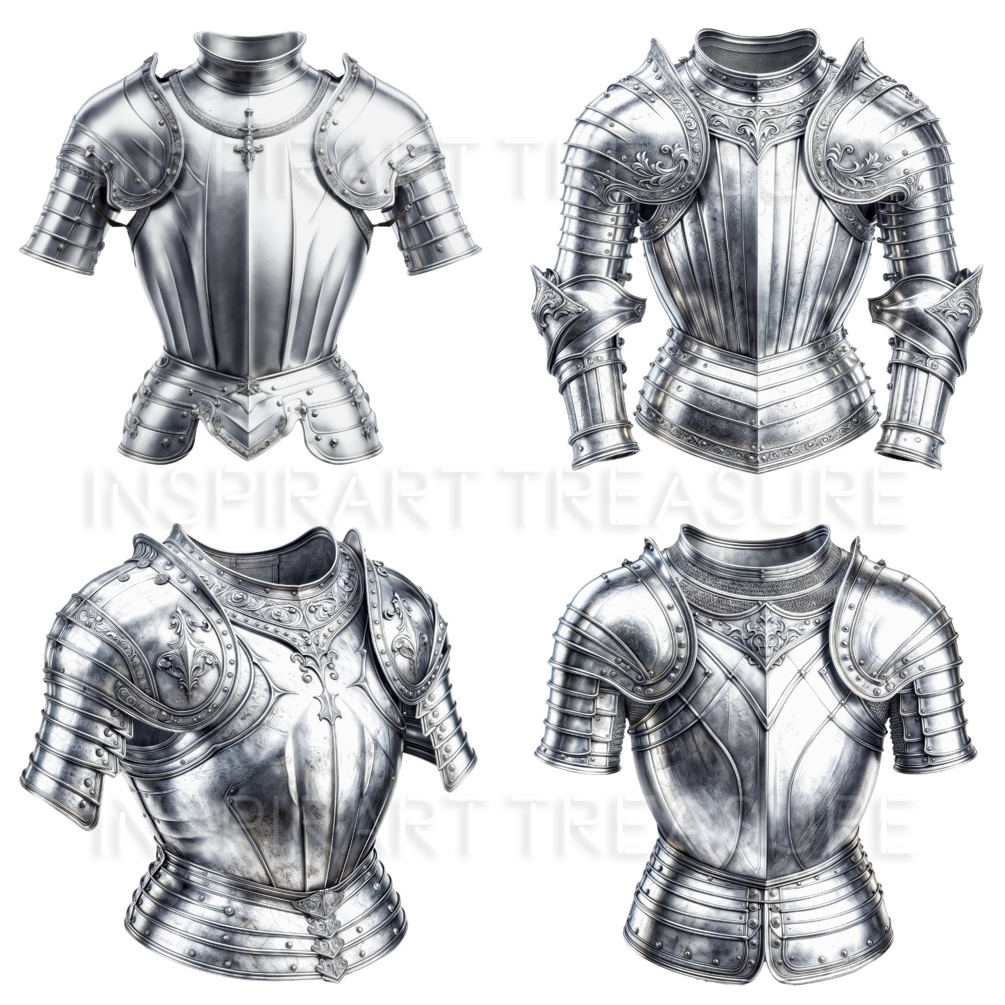 Silver Breast Plate Armor Chest Plate Piece Armor Clipart Medieval ...