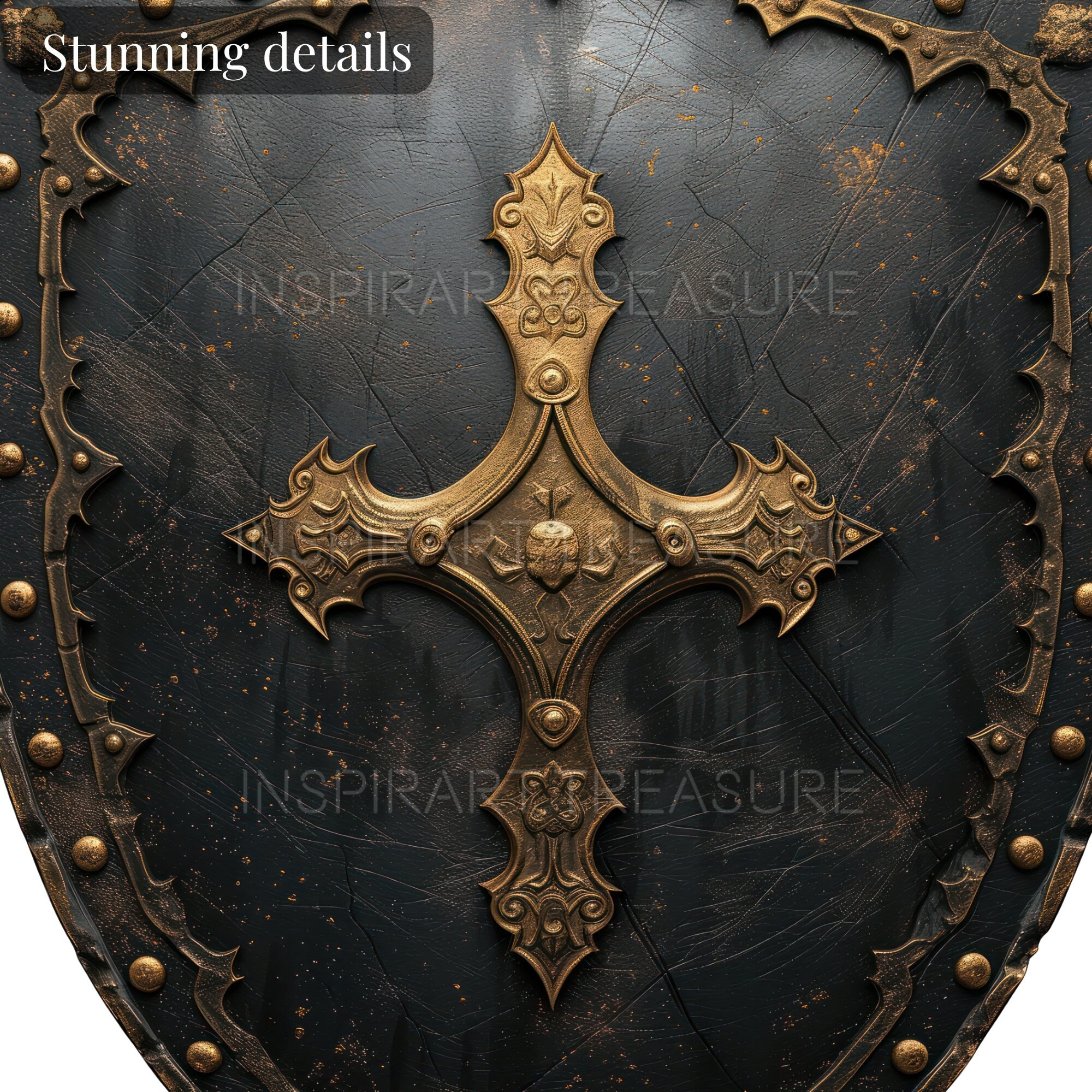 Black Shield Clipart, Medieval Knight Shield PNG for DIY Projects ...