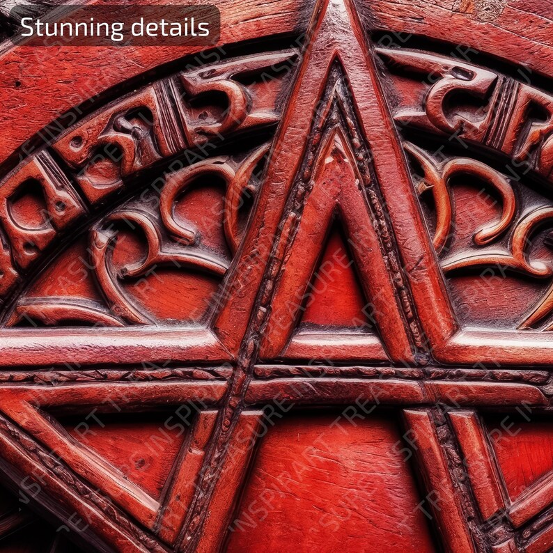 Wiccan Wood Pentagram PNG Clipart Printable Ritual Item PNG Mystical ...