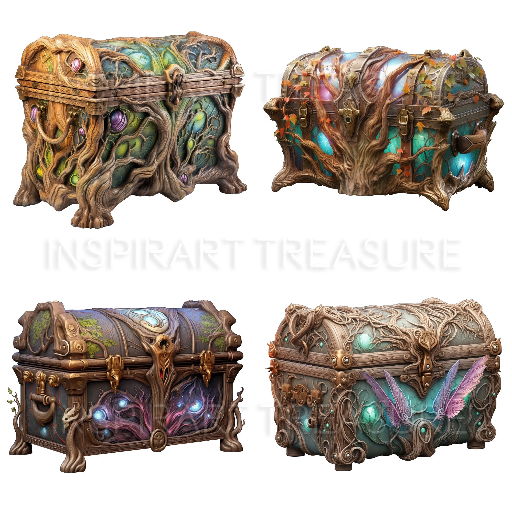 Mystical Printable, Enchanted Faeries Chest Clipart, Magic Crafting Kit ...