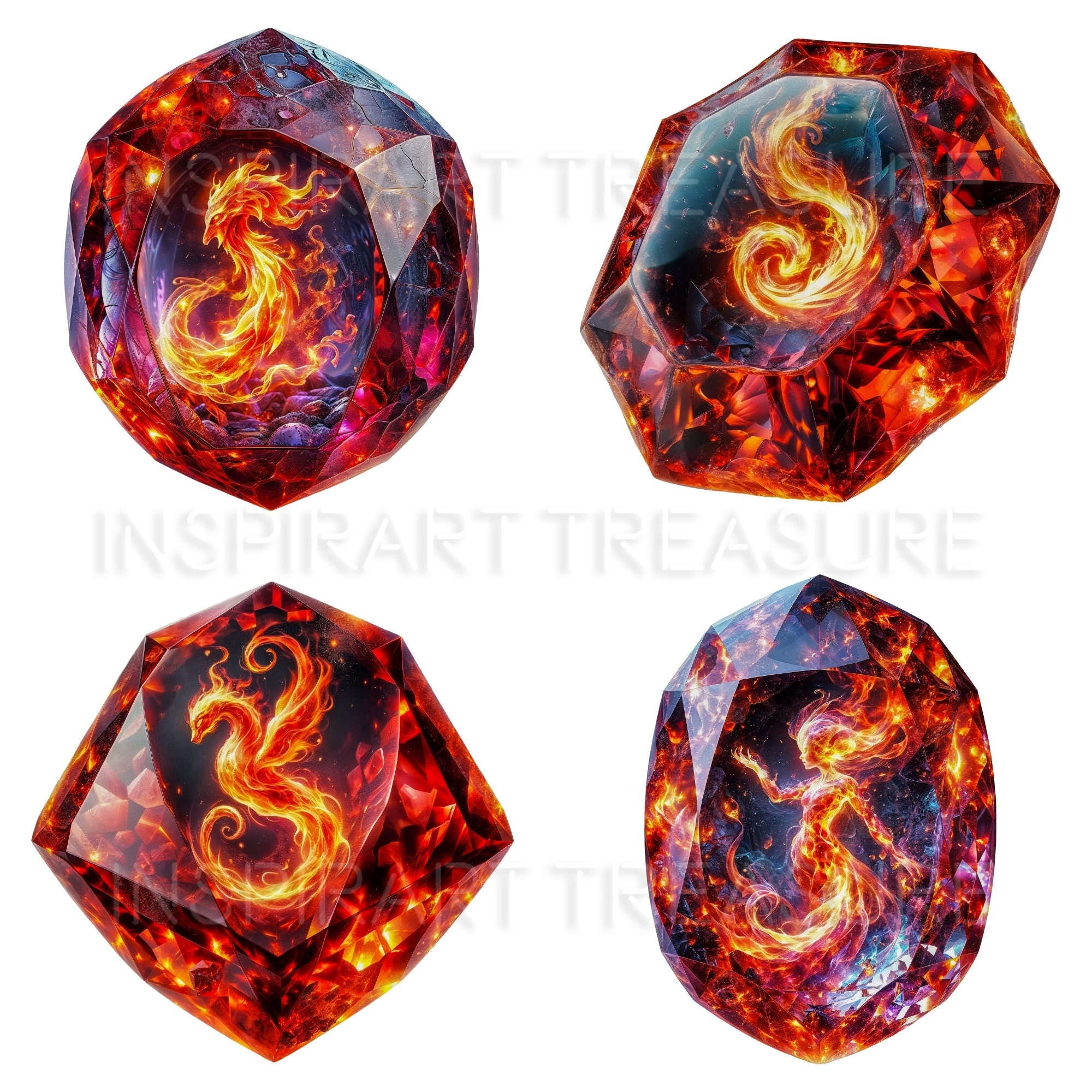Fire Elemental Gemstone Clipart Fire Element Crystal Gemstones PNG ...