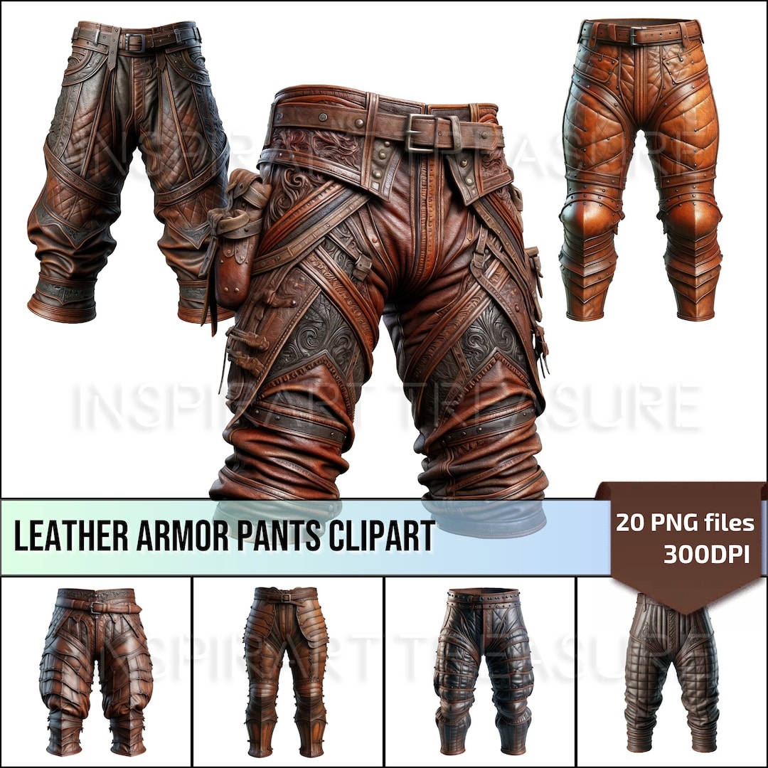 Fantasy Leather Armor Pants Clipart Combat Pants for Men Fantasy ...