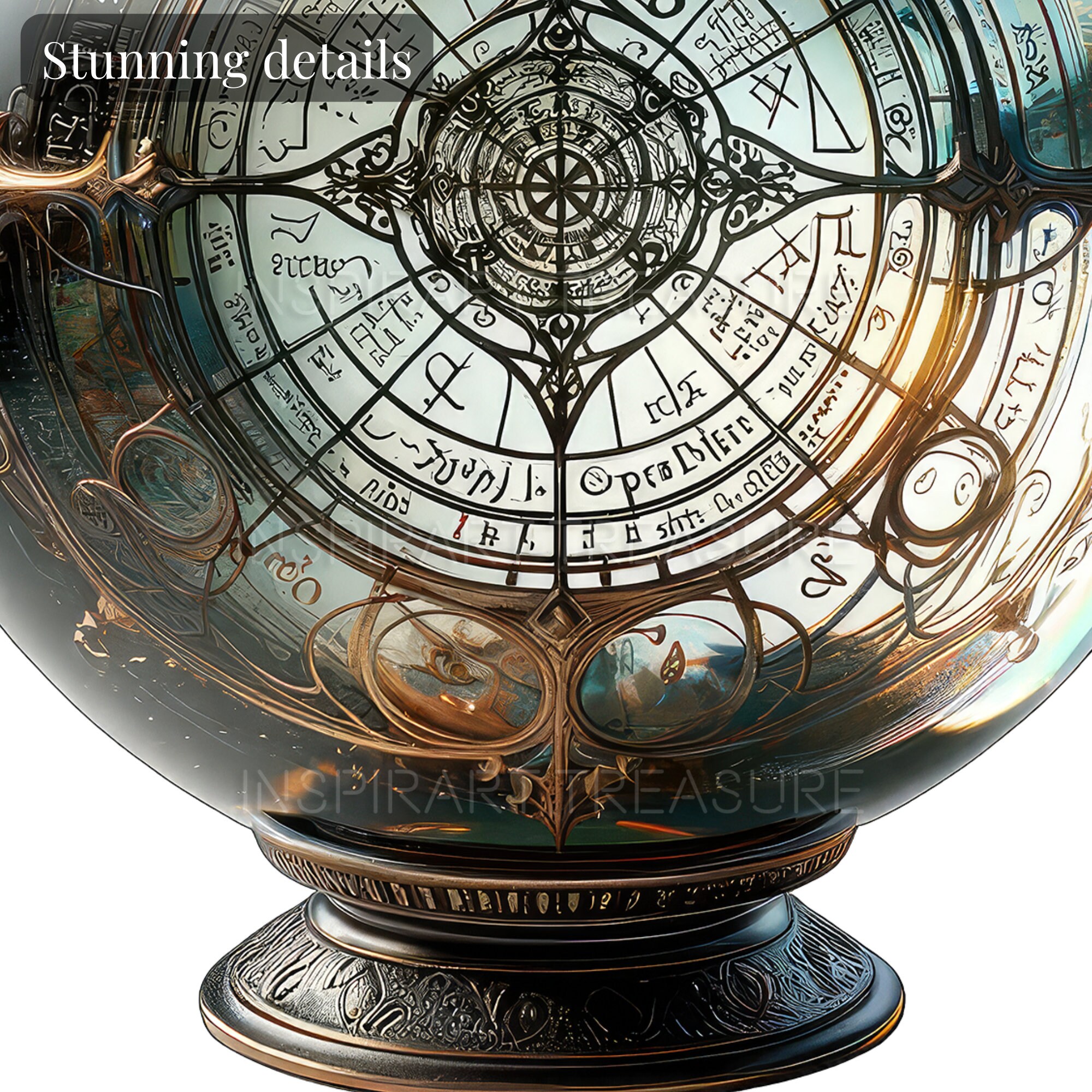 Witchcraft Oracle Glass Ball Clipart PNG, Magic Mystic Digital ...