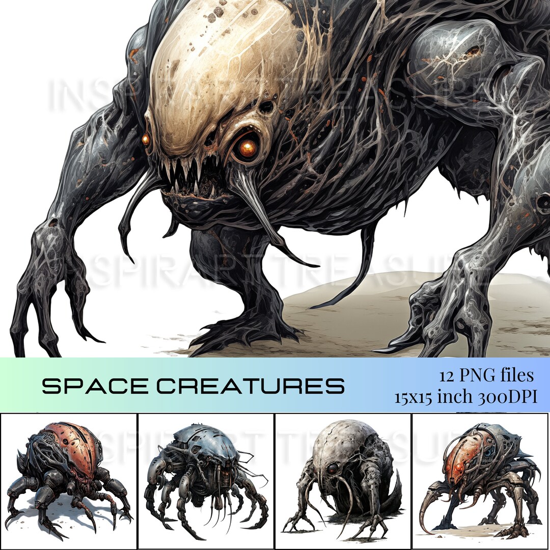 Whimsical Insect Clipart, Cosmic Alien Illustrations, DIY Crafts ...