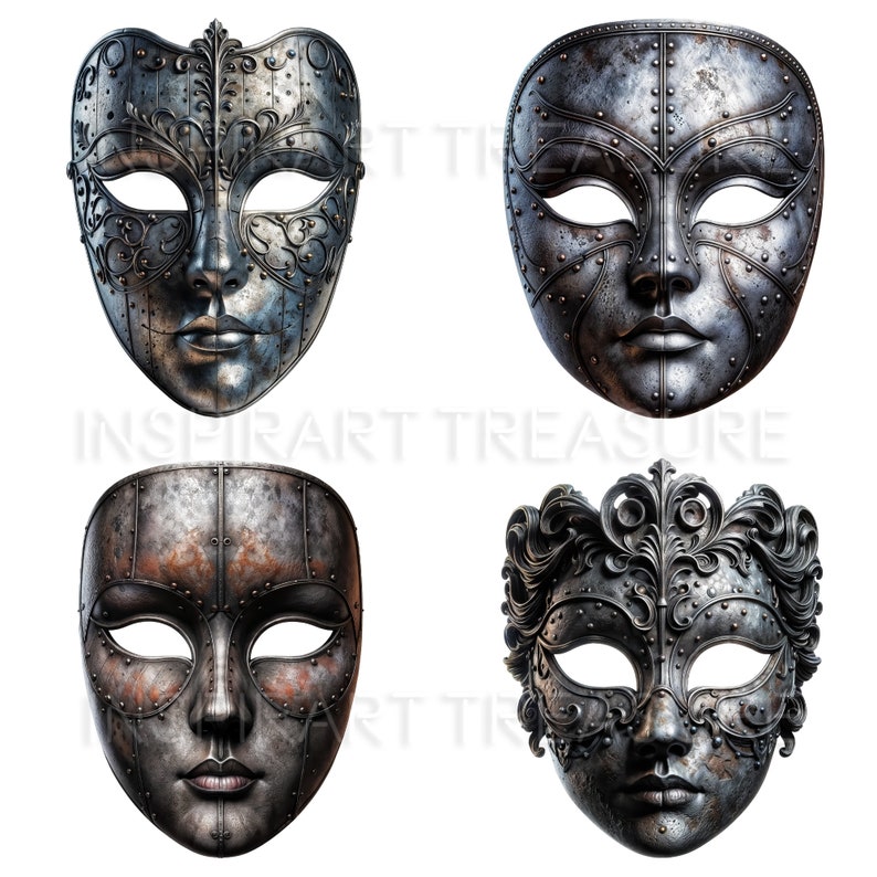 Iron Masquerade Mask Clipart PNG Carnival Masks for Woman, Ideal for ...