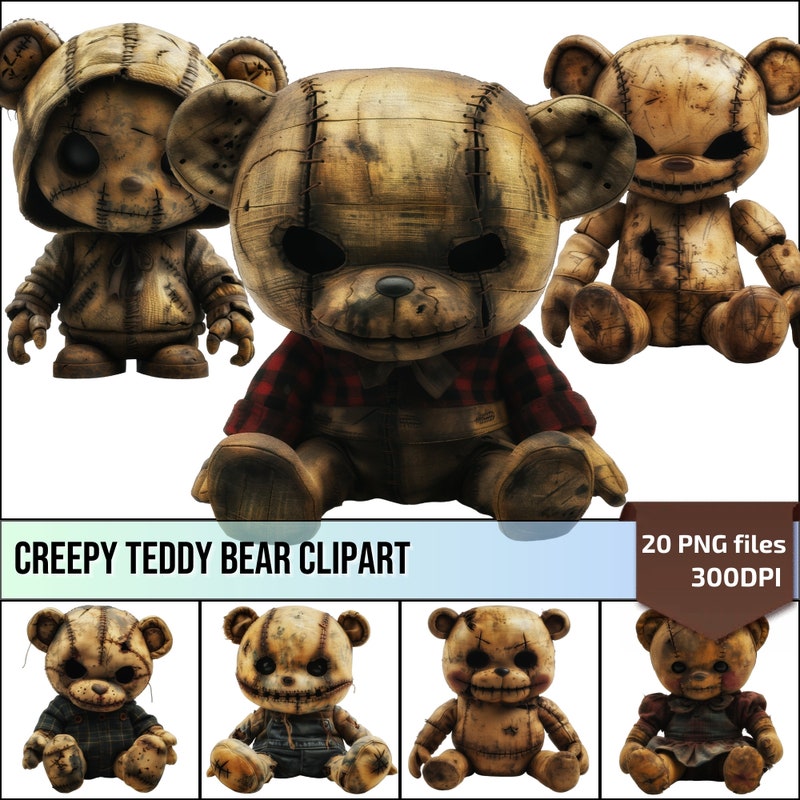 Creepy Teddy Bear - Etsy