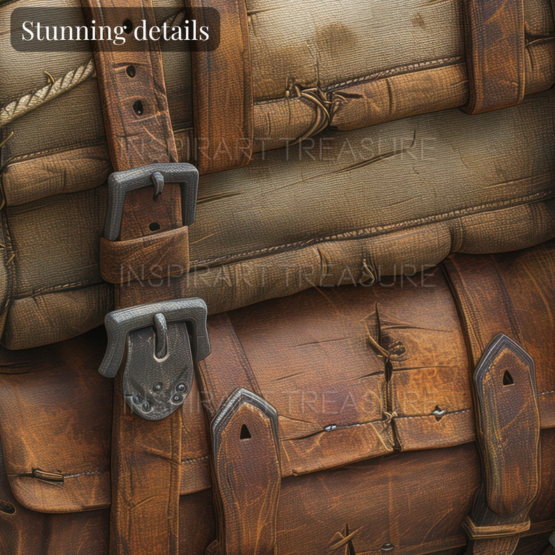 Travel Backpack Clipart, Leather Backpack for Travel Themed Graphic ...