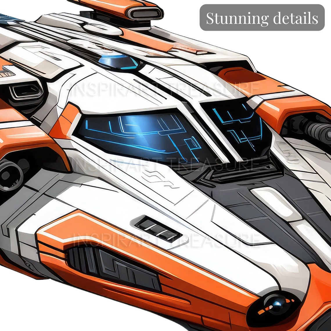 Watercolor Spaceship Clipart Spaceship Junk Journal Page, Digital ...