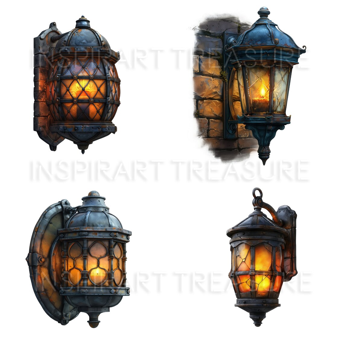 Wall Lamp Clipart Wall Candle Holder Lantern Clipart Artwork Lighting ...