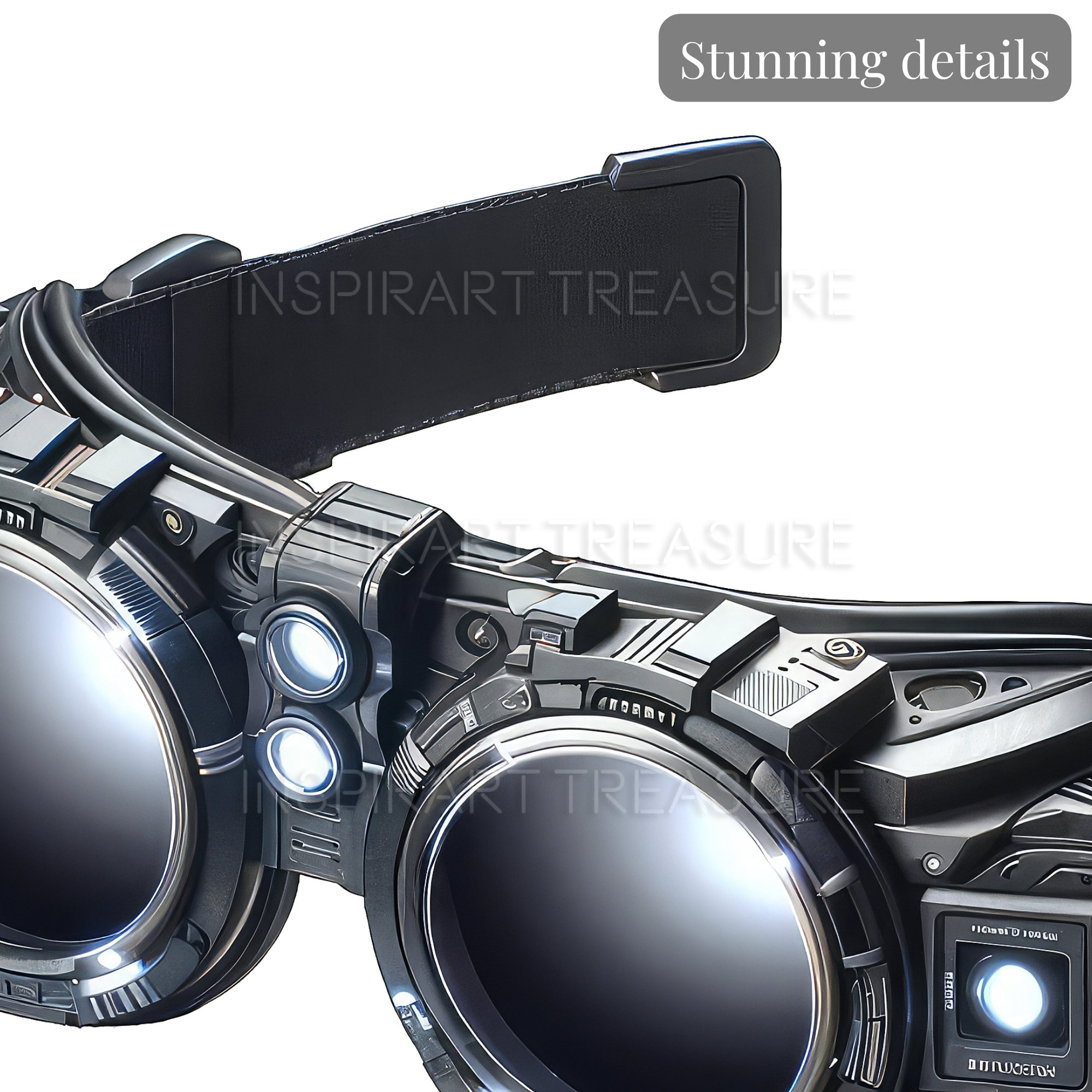 Sci-fi Eyewear Clipart Futuristic Goggle Pngs Gadgets Junk Journal Page ...