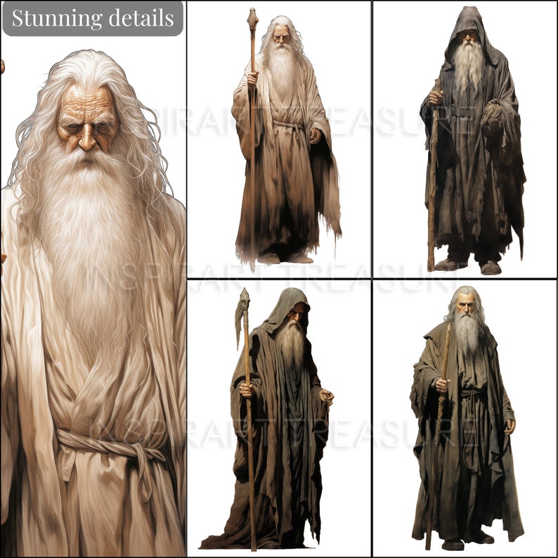 Witchcraft Kit Fantasy Wizard Clipart, Mystical Mage Watercolor Wiccan ...