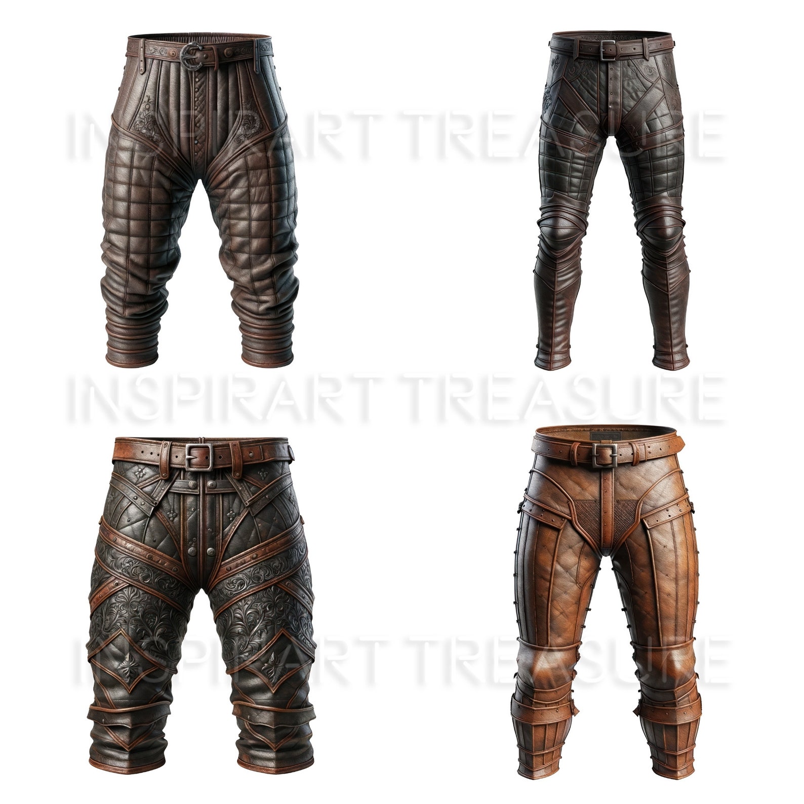 Fantasy Leather Armor Pants Clipart Combat Pants for Men Fantasy ...