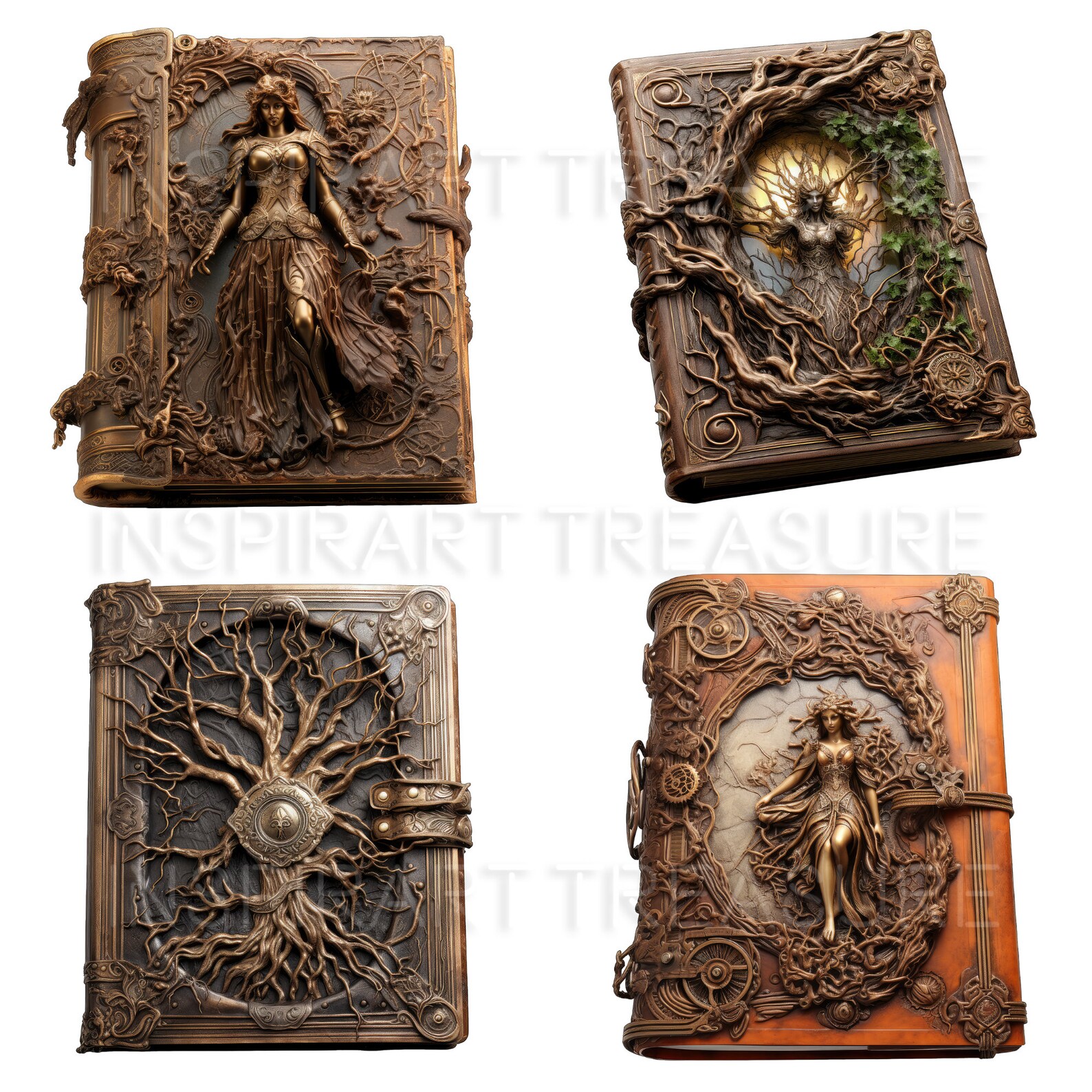 Printable Magic Spellbook 05, Fantasy Witchcraft Clipart, Digital ...