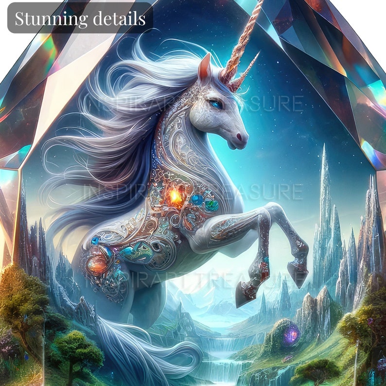 Mythical Creatures Clipart, Crystal Gemstones PNG, Enchanting Fantasy ...