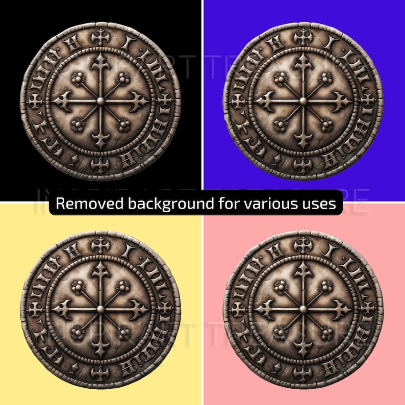 Fantasy Metal Coins Clipart, DND Metal Coin PNG Fantasy Currency Art ...