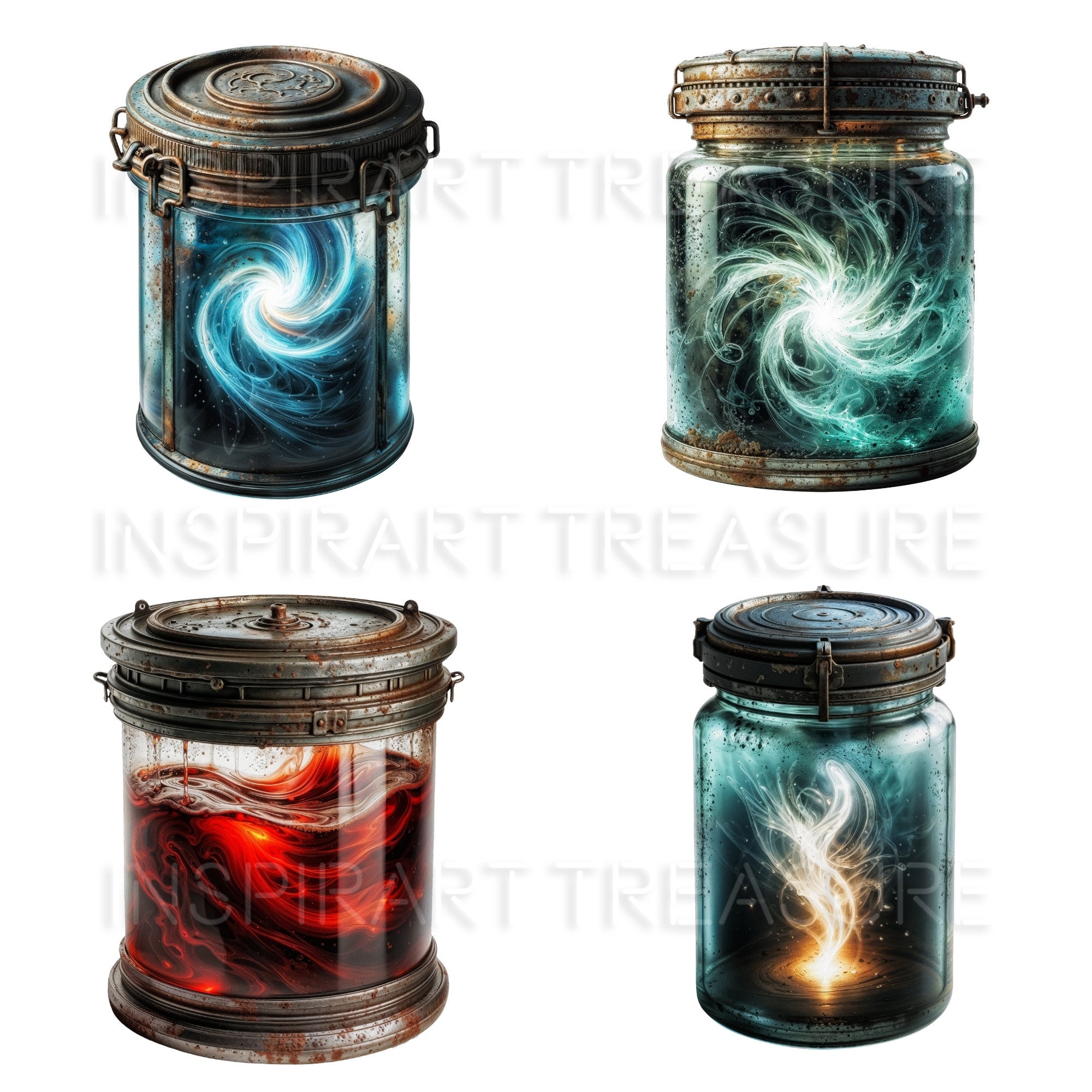 Mysterious Substance Container PNG Graphic, Antique Apothecary Jar ...