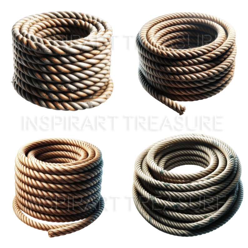 Rustic Climbing Rope Clipart, Climber Gear PNG Kit, Outdoor Adventure ...