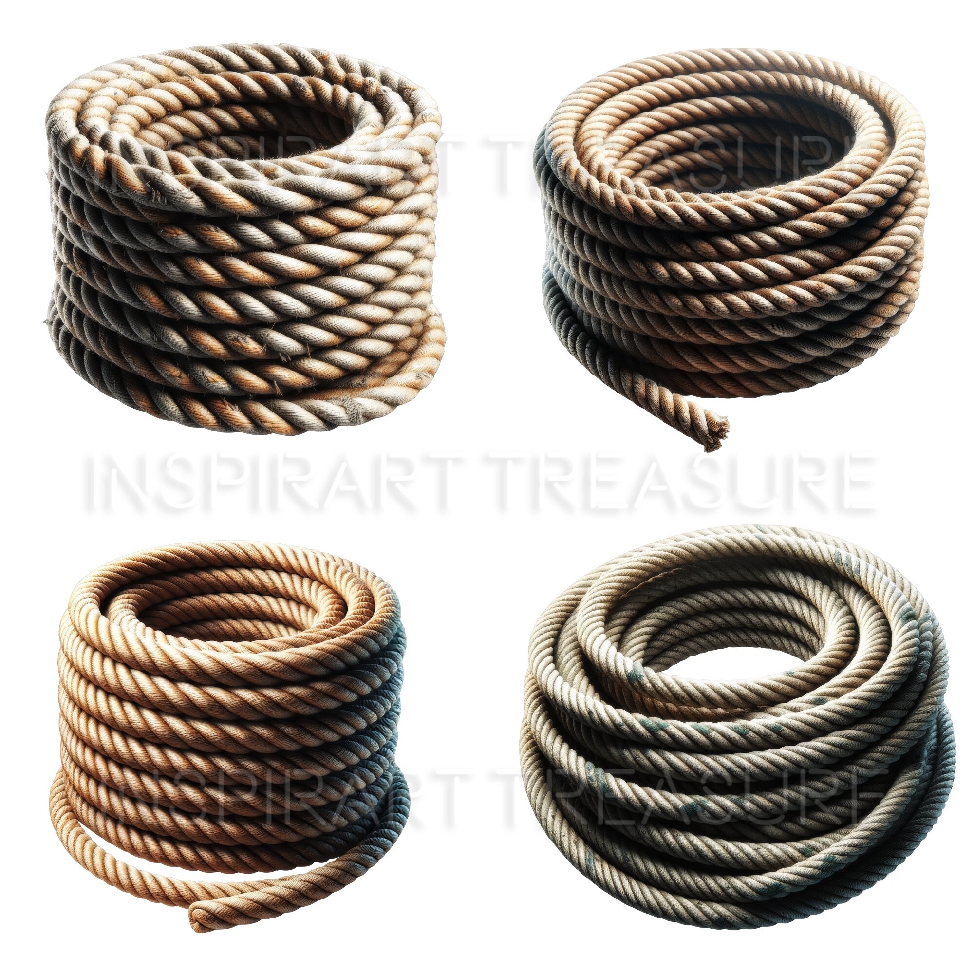 Rustic Climbing Rope Clipart, Climber Gear PNG Kit, Outdoor Adventure ...