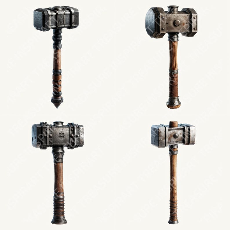 Medieval Combat Hammer Clipart Medieval Warrior War Hammer Ancient ...