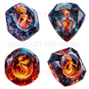 Fire Elemental Gemstone Clipart Fire Element Crystal Gemstones PNG ...