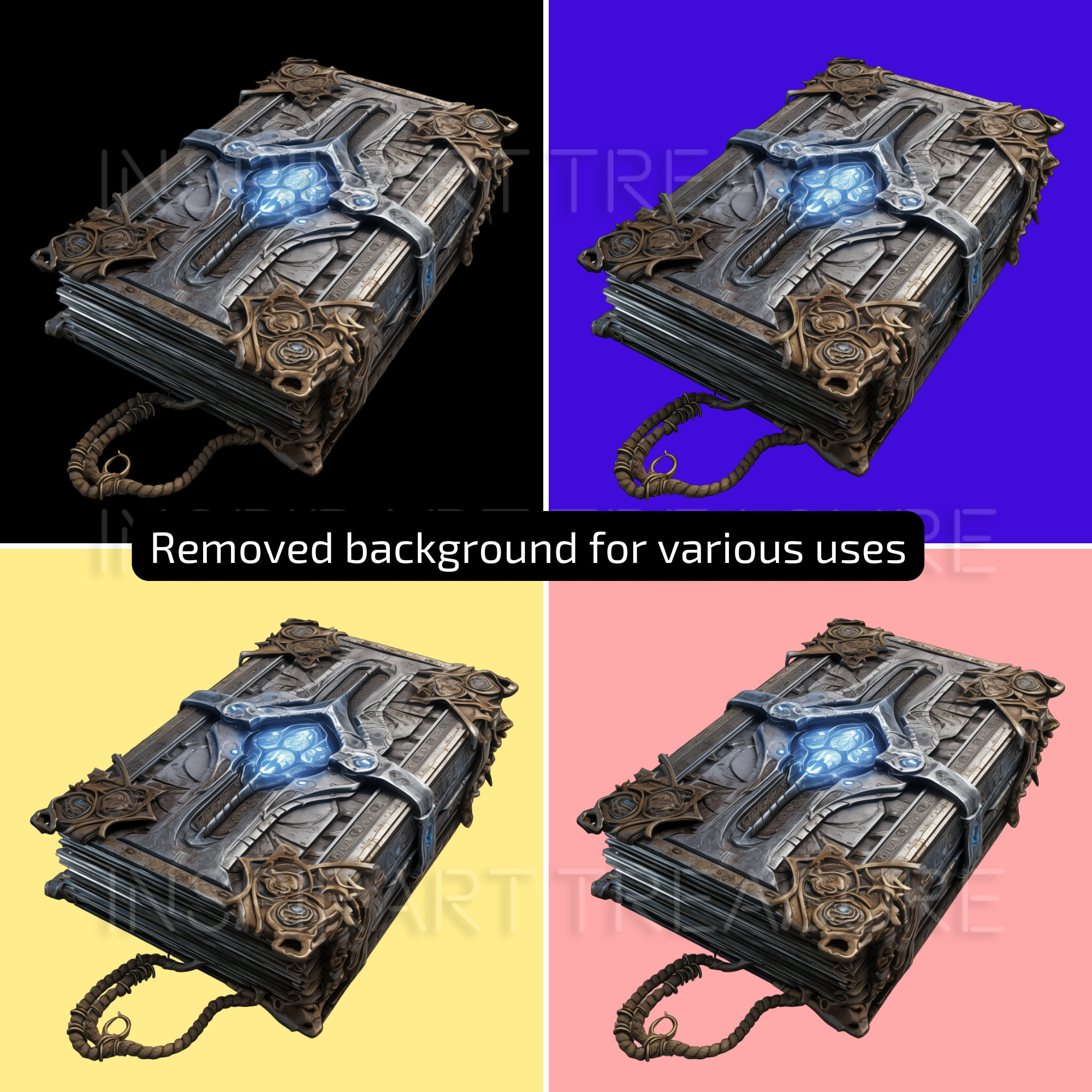 Printable Magic Spellbook 04, Fantasy Witchcraft Clipart, Digital ...