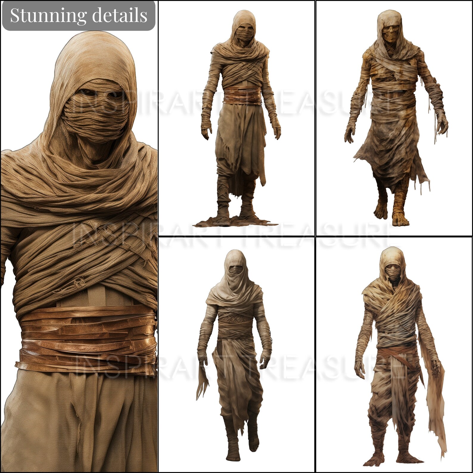 Watercolor Mummy Clipart, Mummy Art PNG Watercolor Fantasy Character ...